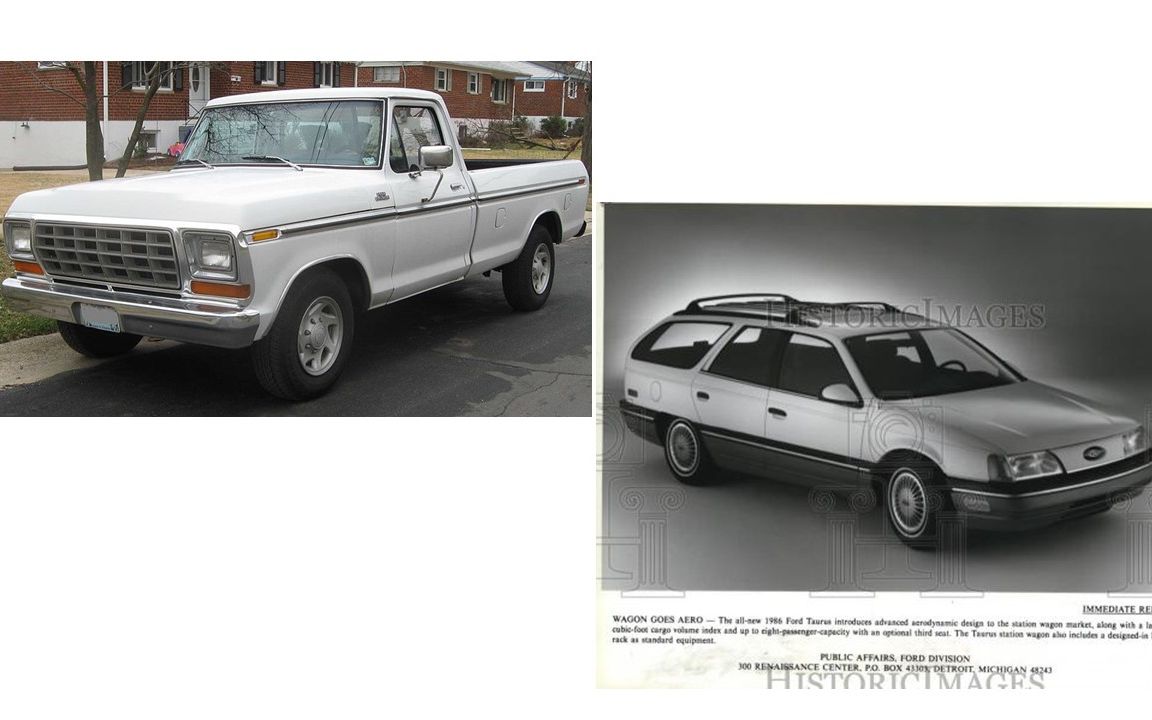 老爷车碰撞测试系列 第七波 福特 F系列皮卡 Taurus(金牛座)两款