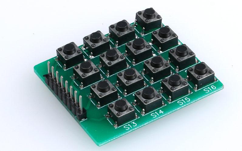 ...003 基于STM32等单片机驱动 矩阵按键模块 串口与OLED0.96双显示