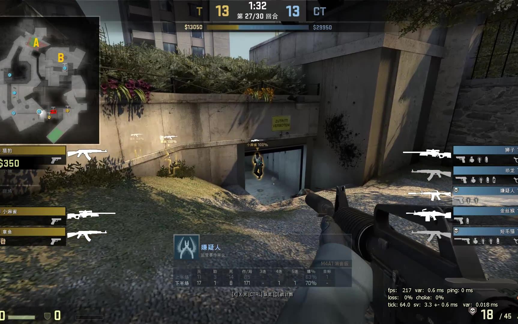 csgo监管视频 这位嫌疑人的枪突然之间就抖了起来