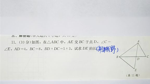 数学9上基础题:相似三角形性质定理应用,中差生的专属福利