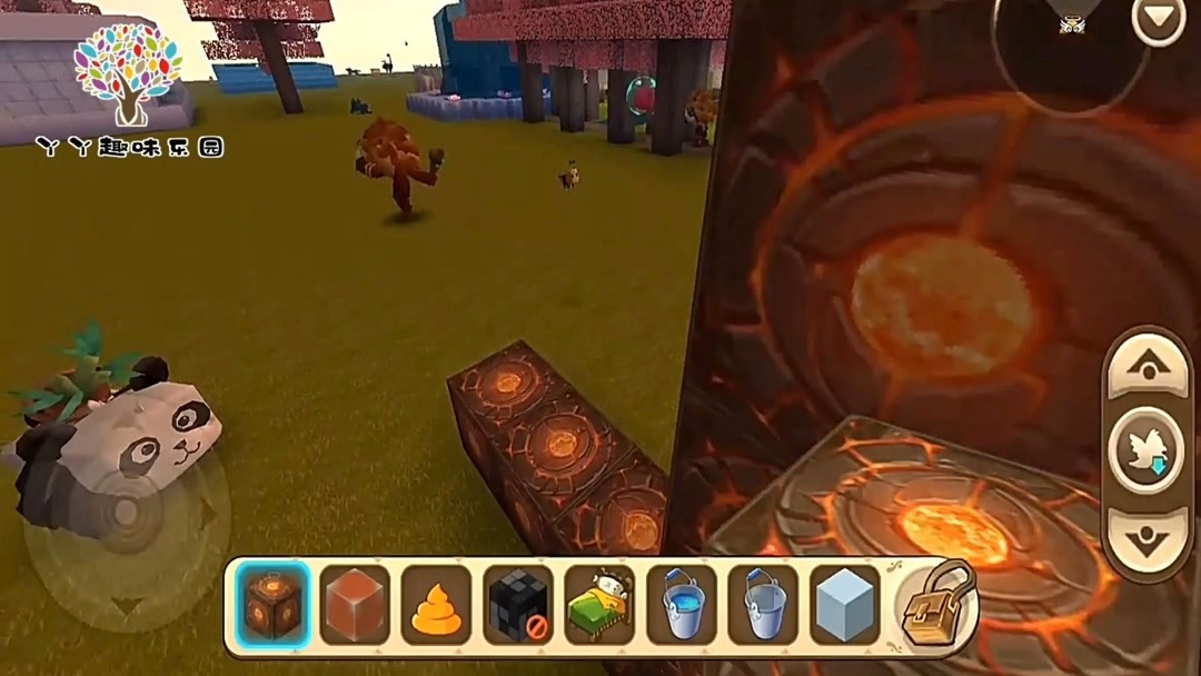 迷你世界:丫丫教你如何做地心门框!