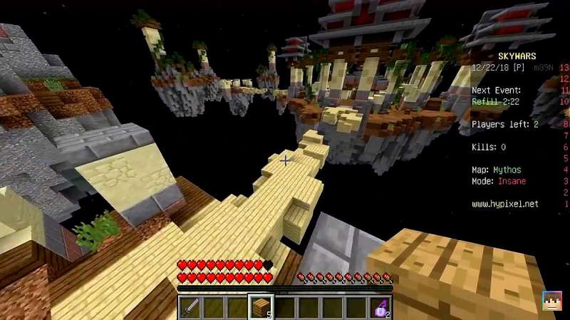 我的世界:如何在SkyWars里快速空叠?