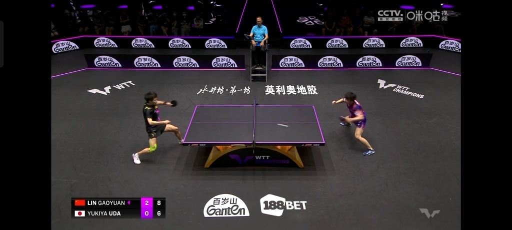 林高远3:0宇田幸矢WTT布达佩斯冠军赛