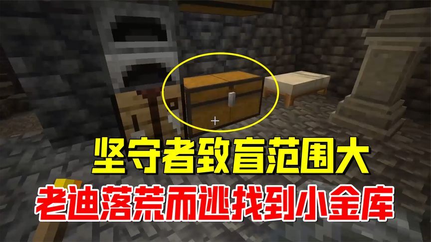 我的世界1.19联机8:坚守者致盲范围大,老迪落荒而逃找到小金库
