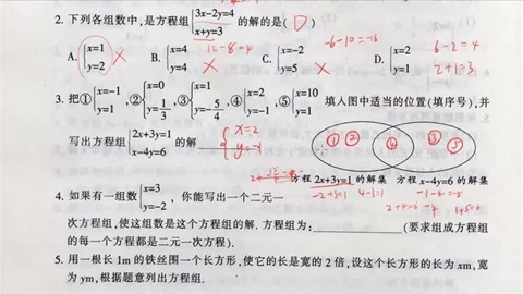 全程助学七年级下数学第2章二元一次方程组22
