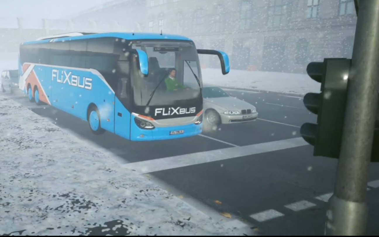 长途客车模拟 #37 微星21:9的4K带鱼屏游戏体验,身临其境的感觉。 ...