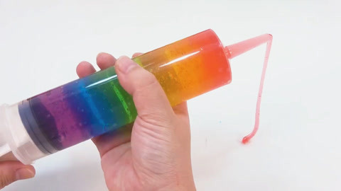 巨大奇趣针管玩具 超有趣 水晶泥混合DIY制作史莱姆