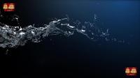 水花流动特效流体动画LOGO片头AE模板