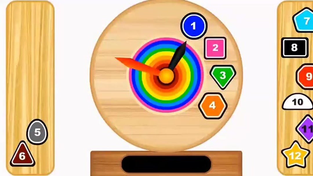 趣味早教:做个漂亮时钟学习形状和数字