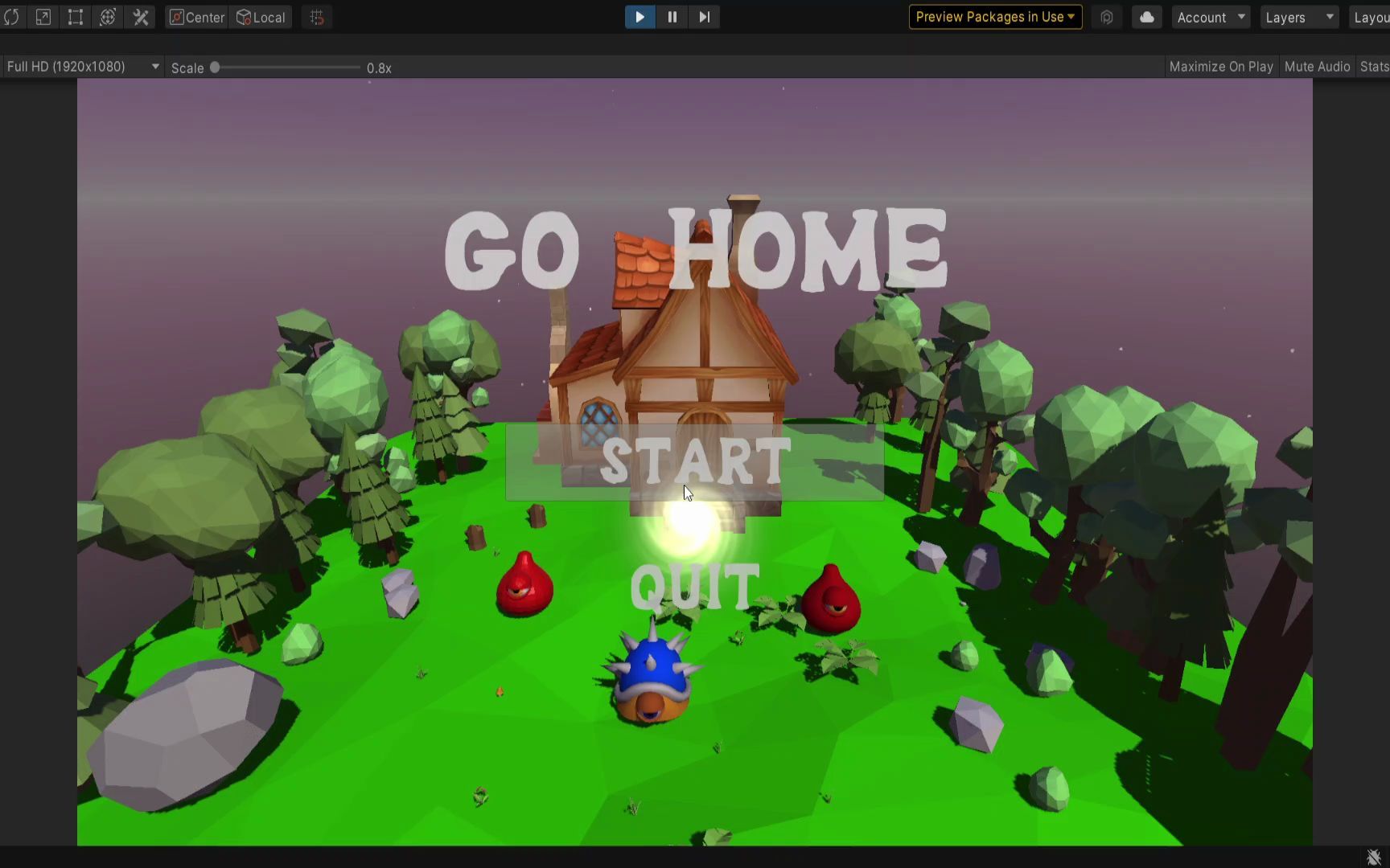 一个星期独自做的3D第一人称射击小游戏《GO HOME》Demo