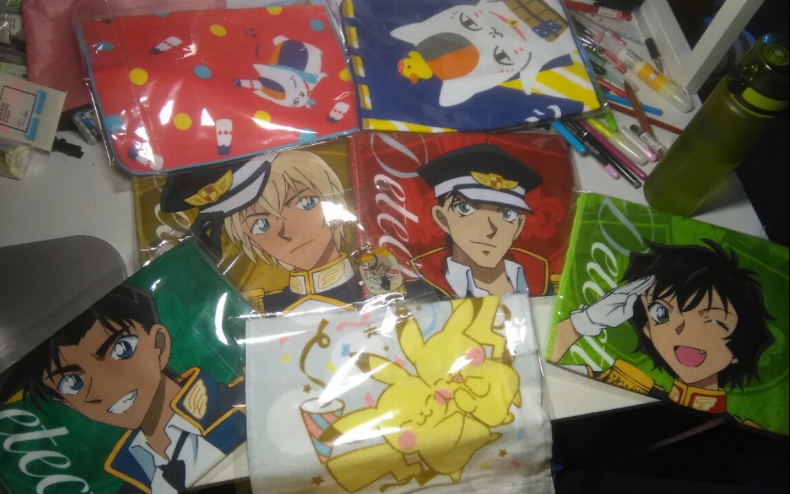 ...夏目皮卡丘毛巾周边开箱(ヾ(●´∇`●)ﾉ巨好看啊吹爆名侦探柯南,赤...