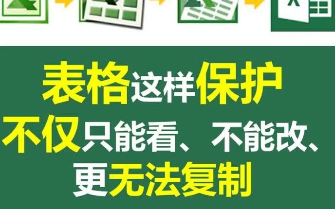 这样保护工作表,不能输入不能修改也不能复制!