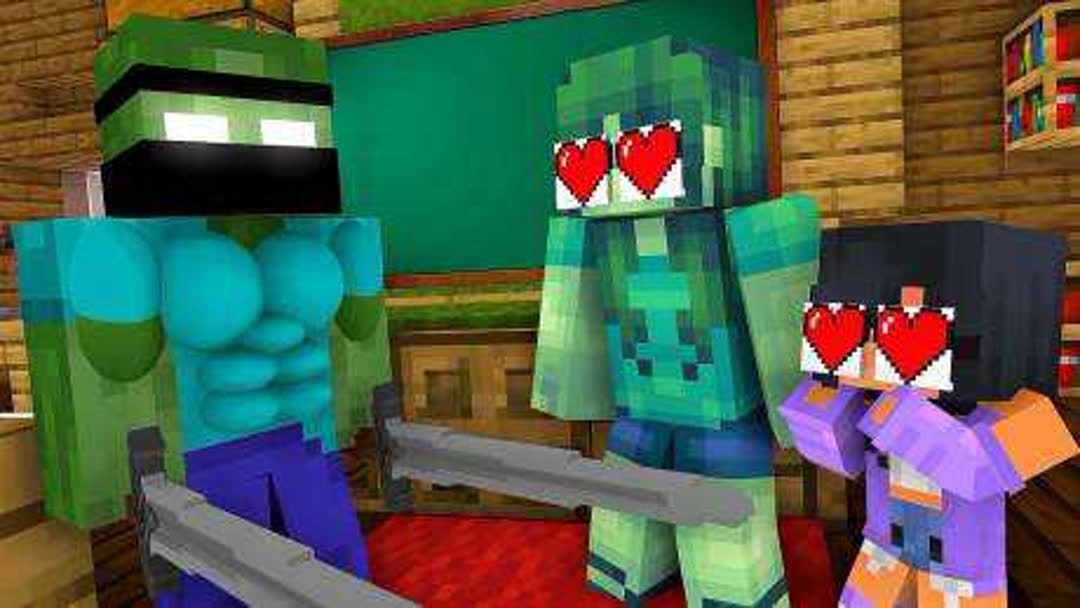 《我的世界怪物学院》搞笑动画:忍者僵尸大战UFO外星人飞船