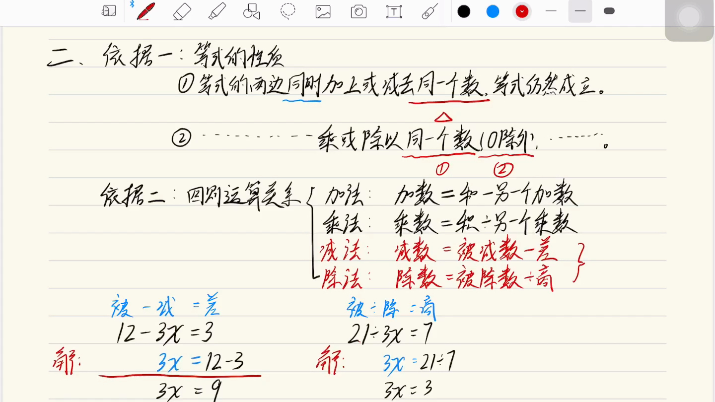 小学数学-简易方程知识点复习补充