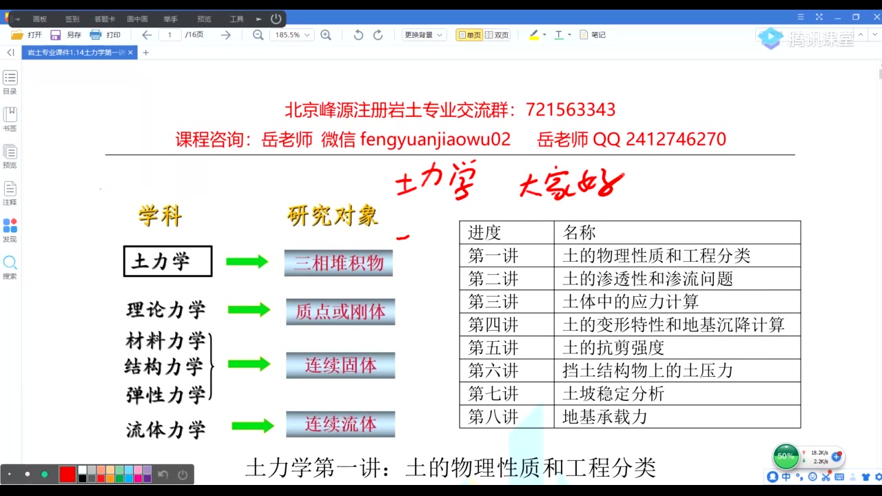 20年注册岩土工程师专业考试 土力学第1讲 土的物理性质和工程分类