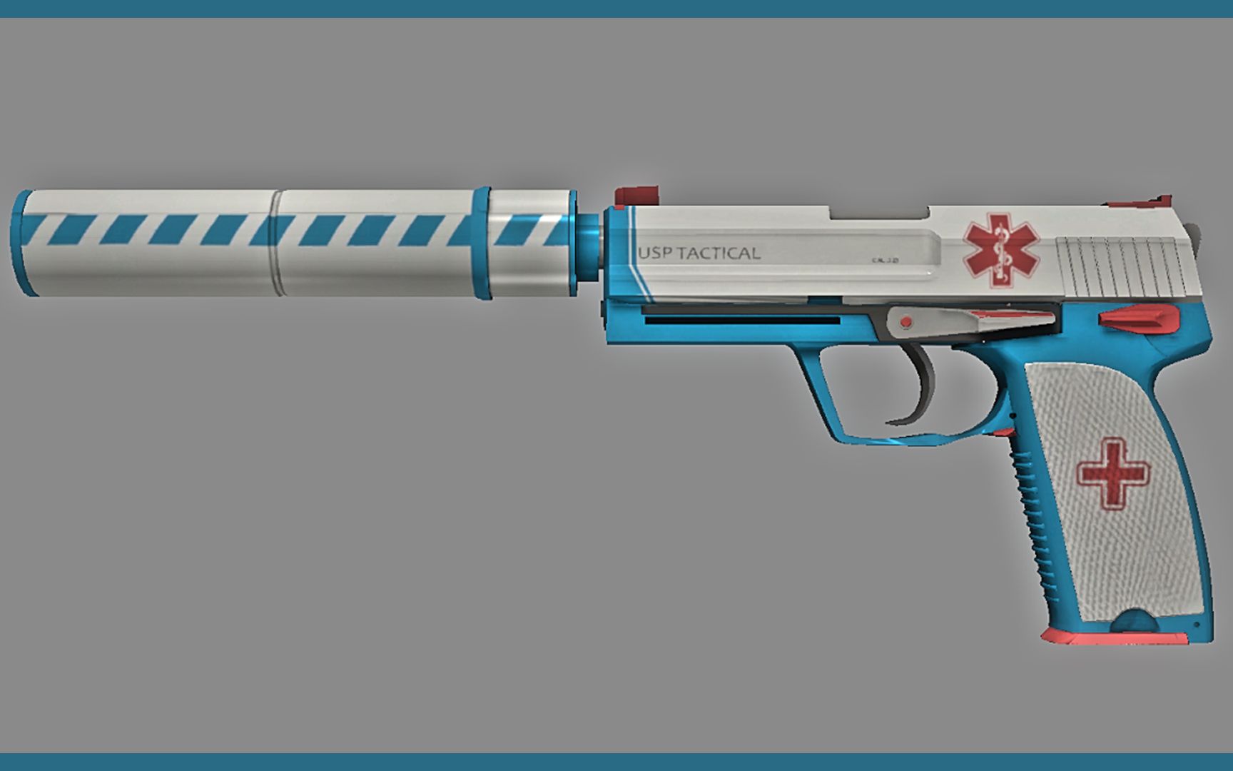 CSGO创意工坊自制皮肤:USP医疗枪