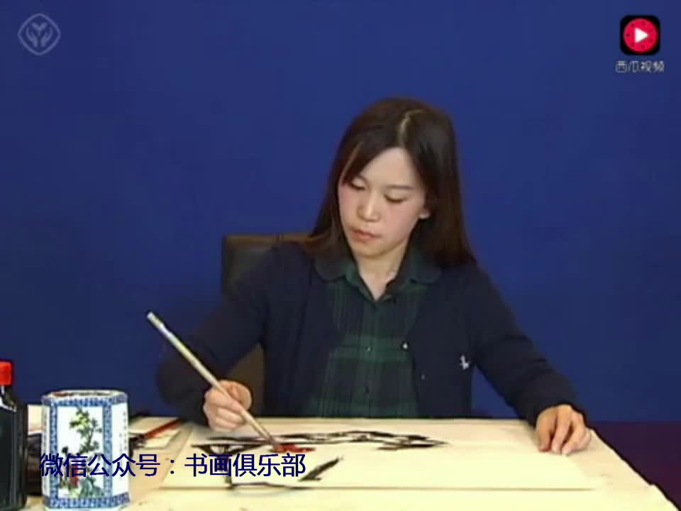 美女教你中锋、侧锋、顺笔、逆笔的画法,很实用呀