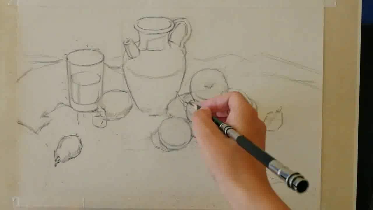 素描入门教程:水果素描详细教学,分步讲解教你快速学会