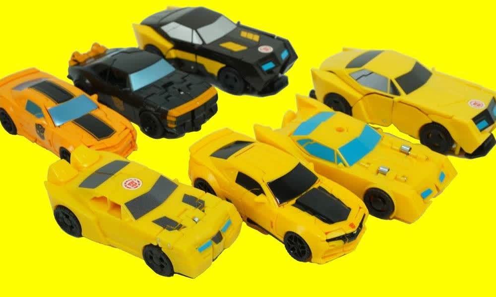 玩具动画:不同款式的大黄蜂变形