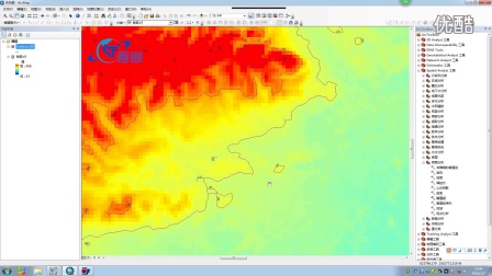 ArcGIS等高线、坡向、坡度的制作 卫星数据处理【广西善图科技】
