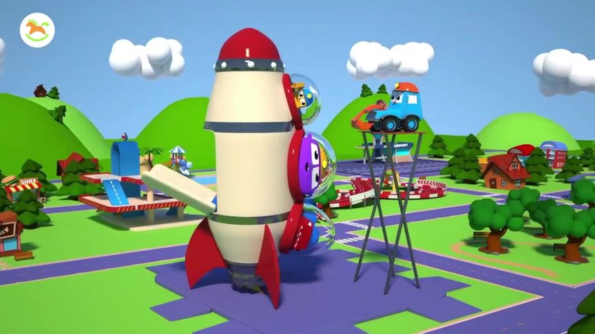 工程车四兄弟太空旅游#益智玩具故事 #工程车动画片大全