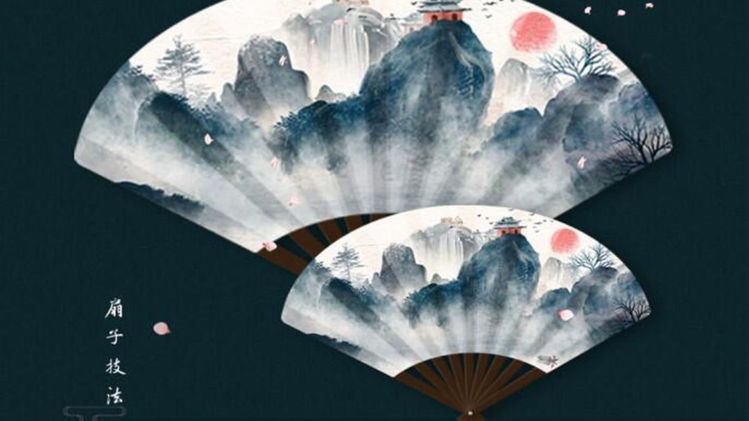 PS设计PS手绘山水扇面的折扇效果