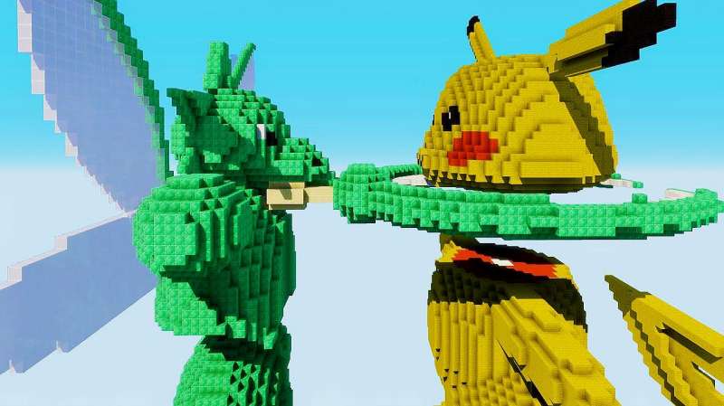 MC动画:精灵宝可梦VS我的世界 当皮卡丘来到我的世界