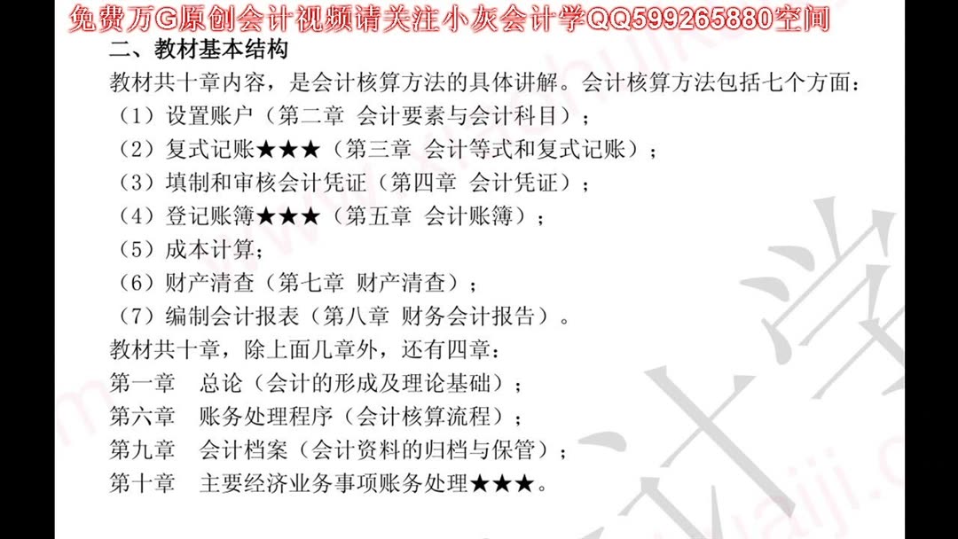 会计从业资格证《会计基础》教材知识体系3zhtyjcb