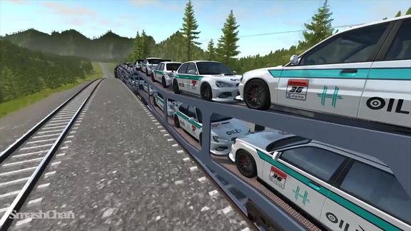 汽车模拟:大客车之间相撞事故