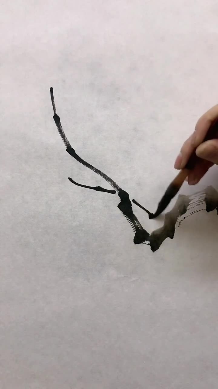 国画教学,梅花画法