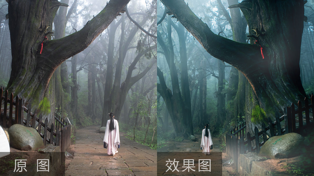 静谧意境风格人像修图