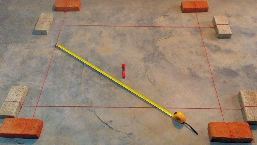 放线最简单方法第2期,快速找90度直角,老师傅施工技巧视频教程