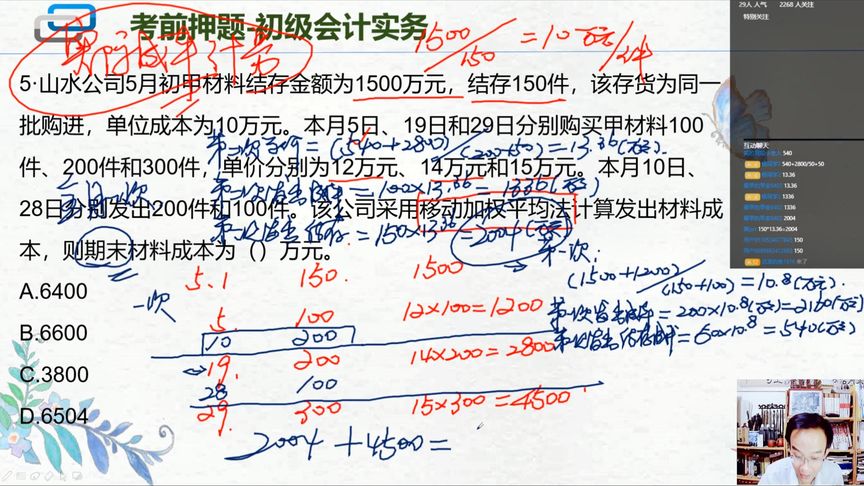 2020年初级会计职称考试考前押题讲解四