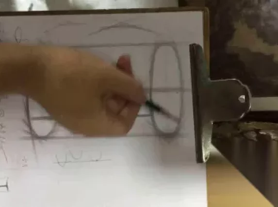 圆柱体结构素描示范2018-7-15