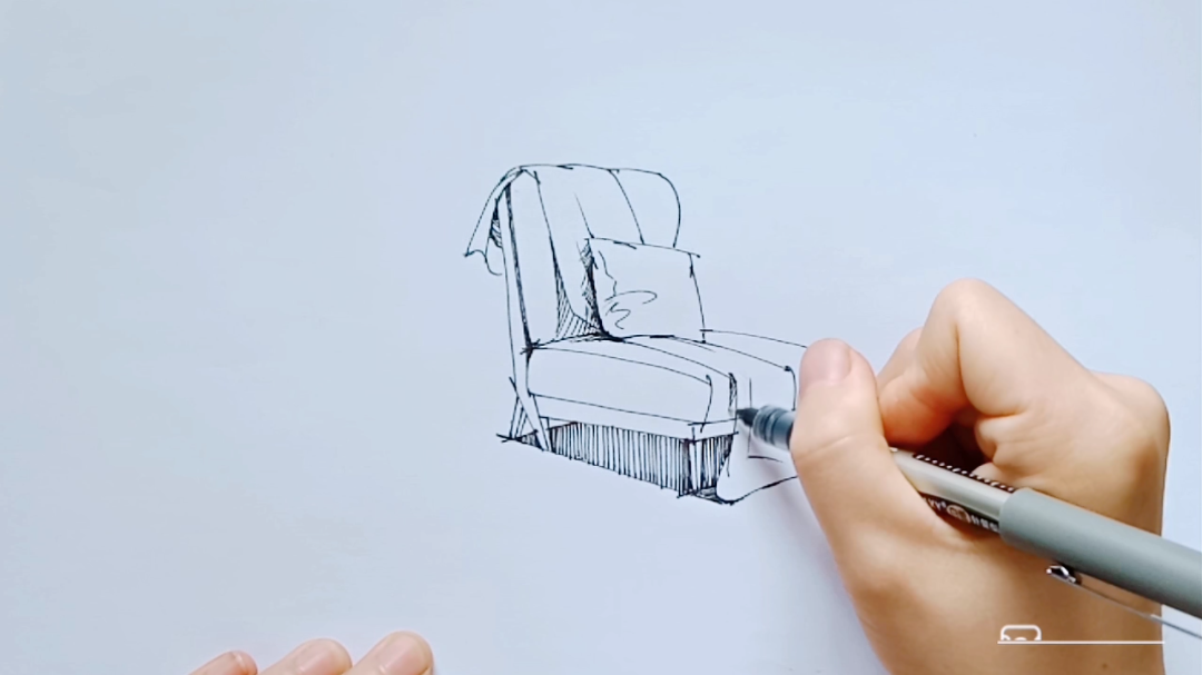 室内设计手绘线稿单体椅子