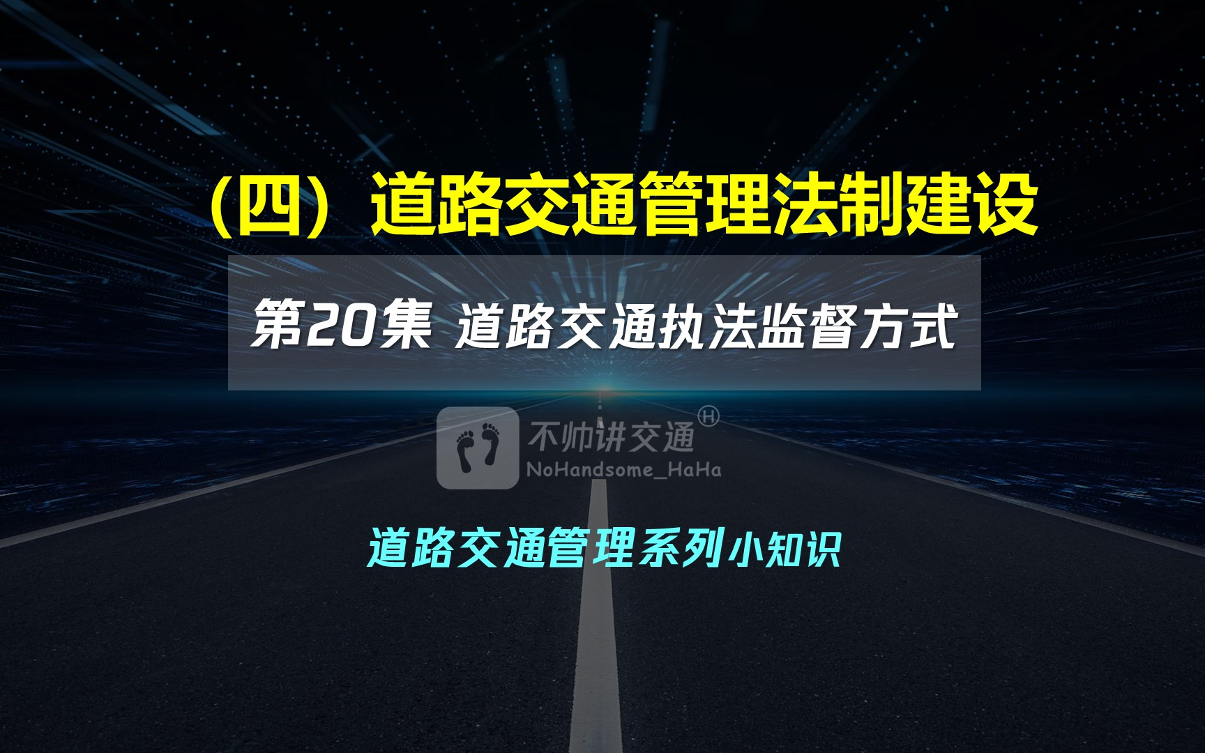 (四)道路交通管理法制建设 20道路交通执法监督方式