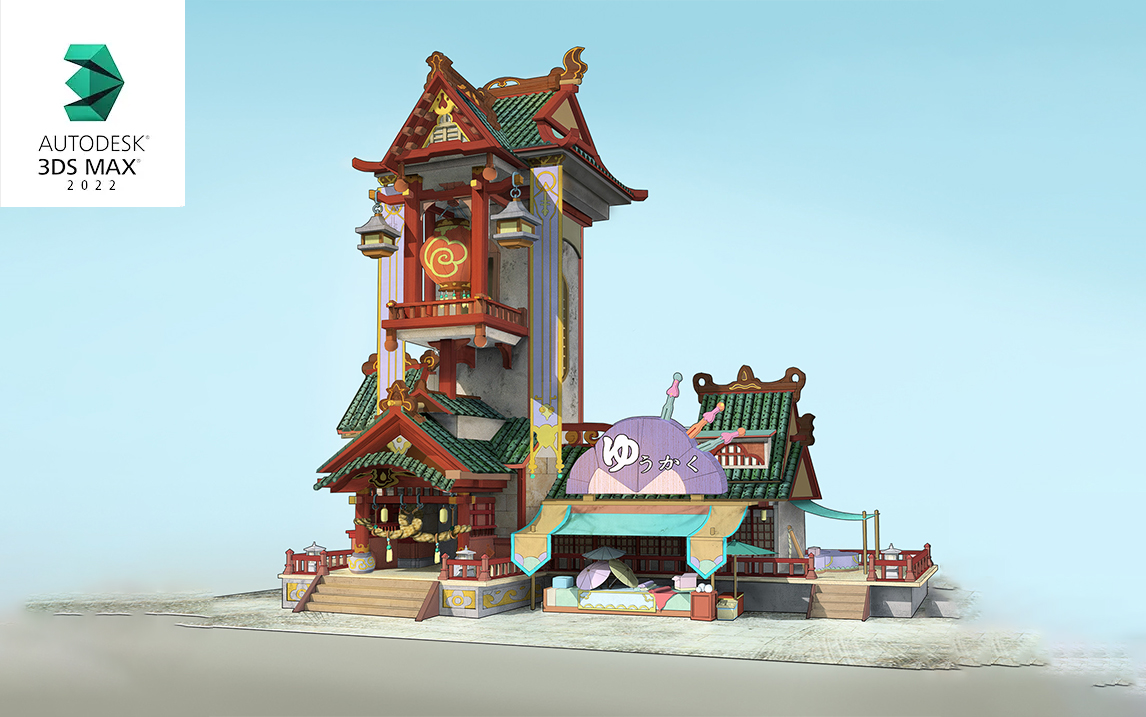 【3dmax场景建模】房子模型结构布线,3D建模