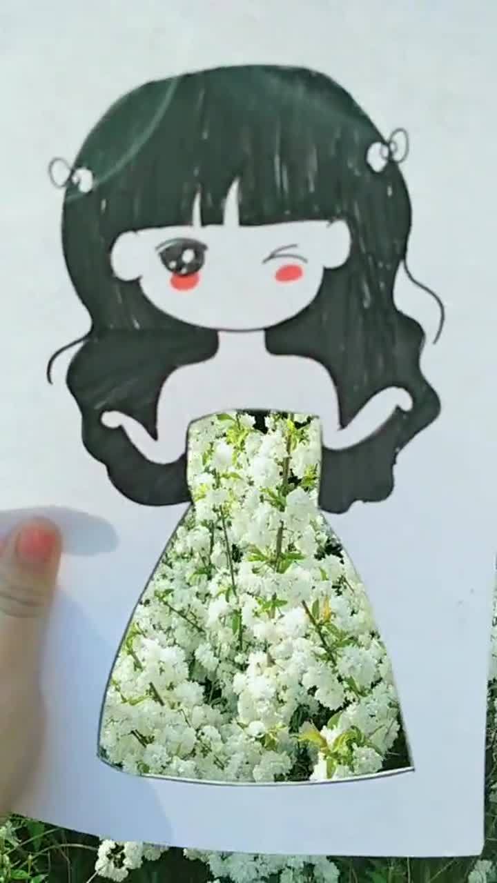 简单又可爱的糖豆简笔画,来公园寻找春天