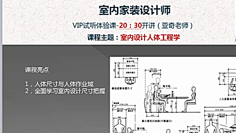 室内设计家装教程——室内设计人体工程学(实践必学)