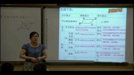 [配课件教案]人教版数学八下《平行四边形的对边相等、对角相等》...