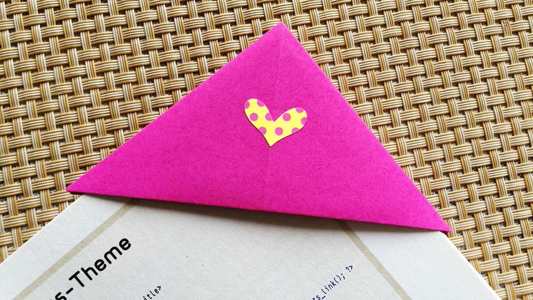 手工折纸:超级可爱的创意书角保护卡片,读书必备神器!