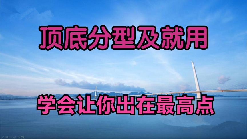 缠论基础3,顶底分型及应用,学会让你出在最高点,值得珍藏!