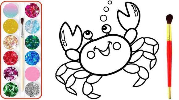 亲子简笔画 画大螃蟹玩玩