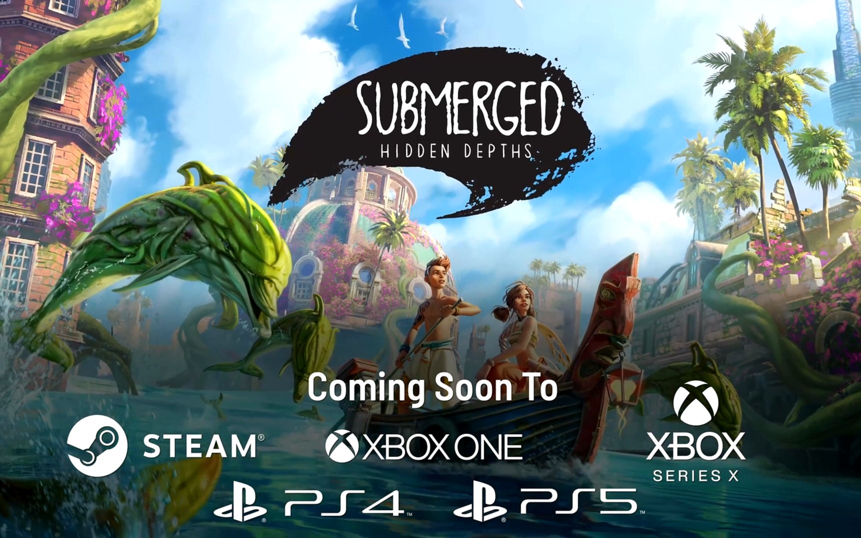 末日美丽水世界-开放世界生存新游《Submerged: Hidden Depths》1月...