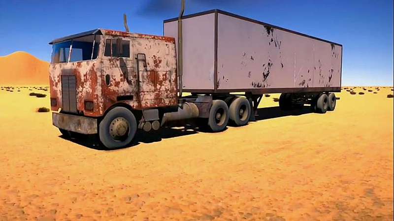 BeamNG:32吨破旧大货车开足马力展示超强悬挂,模拟真实车祸