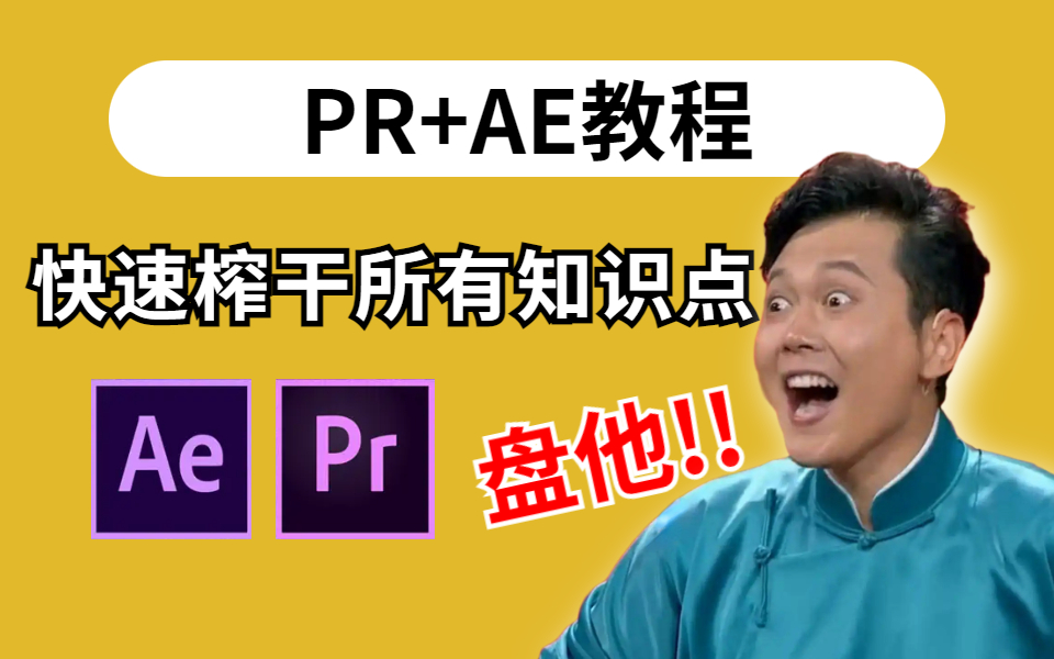 【影视后期】PR+AE入门教程,快速榨干所有知识点。盘他!