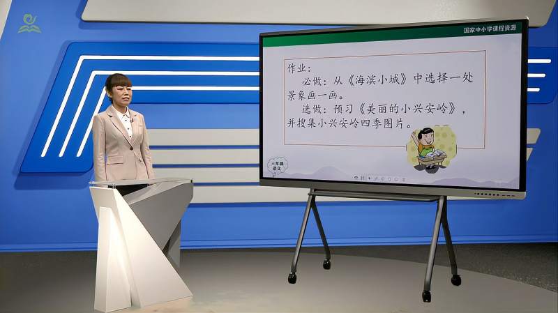 三年级语文上册统编版 海滨小城(第二课时)