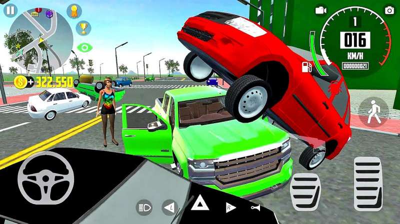 卡通环形公路奇趣驾驶皮卡车小游戏