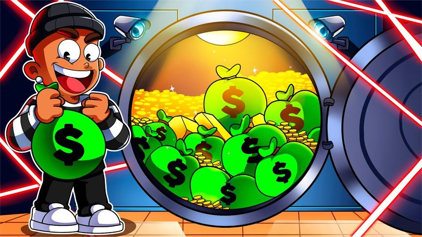 Roblox抢劫故事模拟器:盗取银行金库,居然被警察发现了!