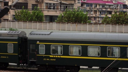 [拍火车]HXD3C+25G(K1158)与上海地铁3号线 沪宁线上海站